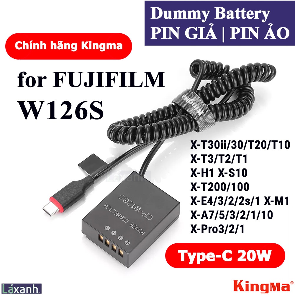 Dummy Type-C Fujifilm W126s W126 | Pin giả pin ảo pin dummy battery DC ...