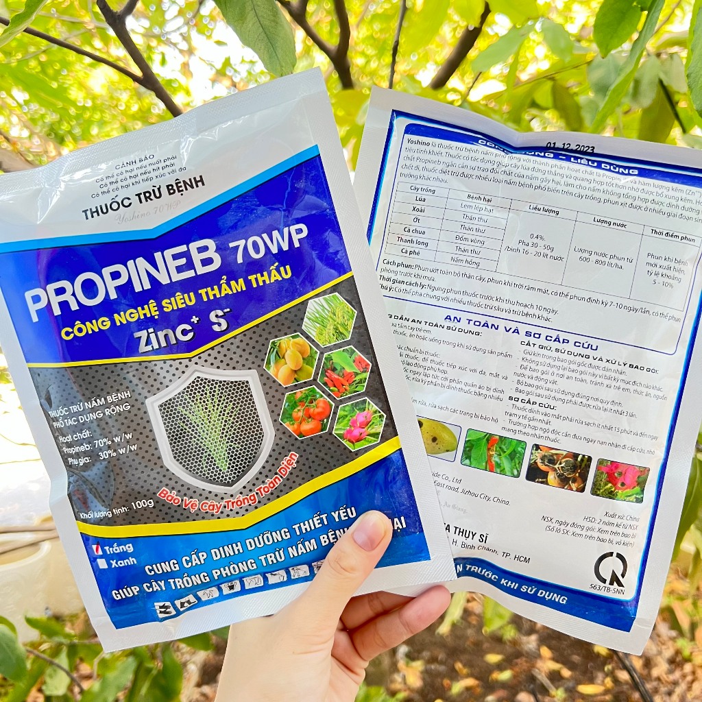 Chế phẩm Propinzeb 70WP Áo giáp Kẽm Antracol cứng xanh cây (Gói 100 ...