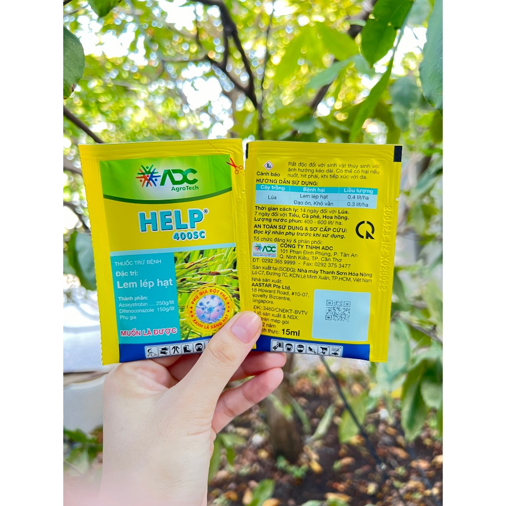 Trừ Lem lép hạt HELP 400SC (Gói 15mL) trừ Lem lép hạt, đạo ôn, khô vằn ...