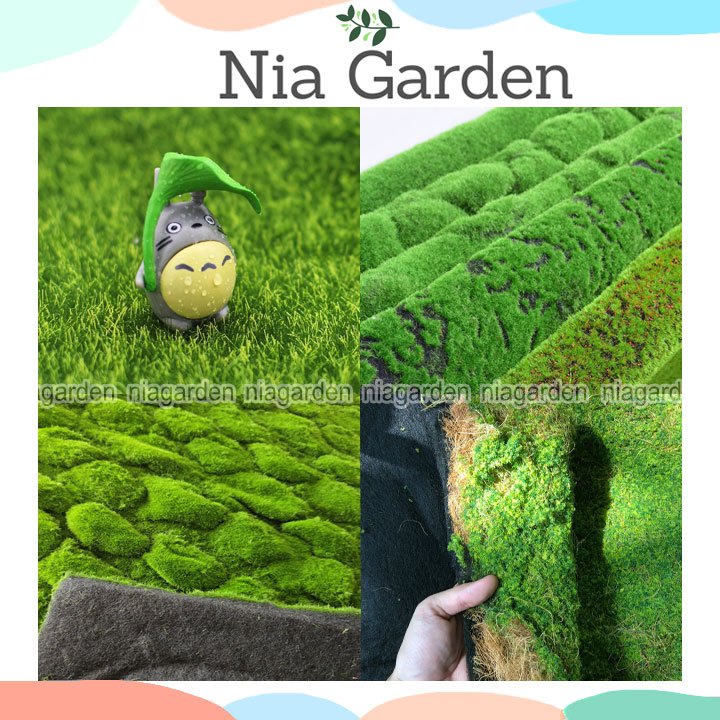Thảm cỏ thảm rêu nhân tạo mini trang trí tiểu cảnh chậu cây terarium ...