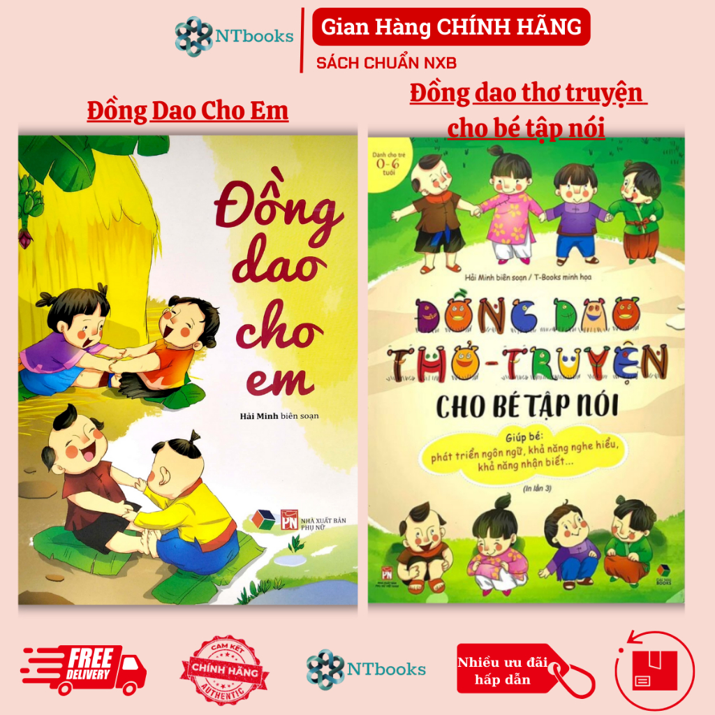 Sách - Combo Đồng dao thơ truyện cho bé tập nói + Đồng dao cho em ...