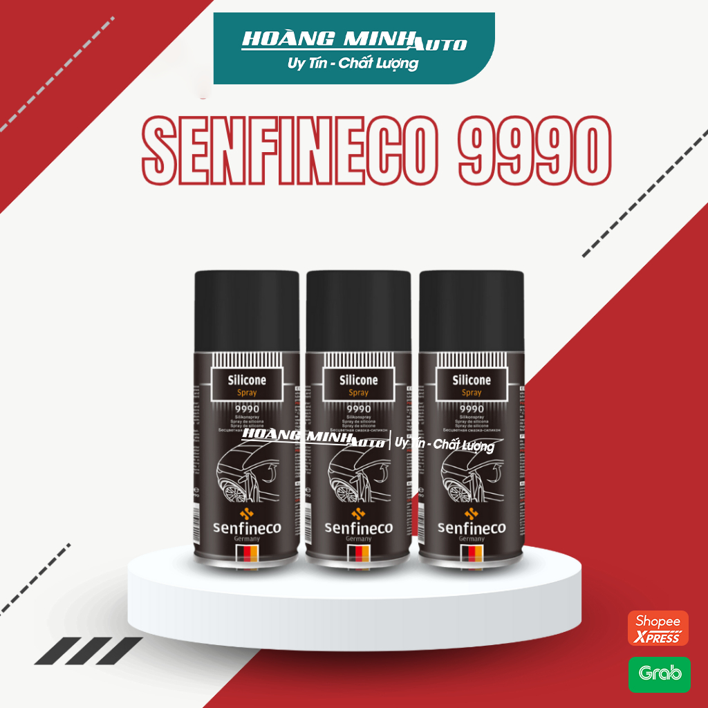 Xịt dưỡng gioăng cao su Senfineco 9990 Silicon Spray giúp bôi trơn ...
