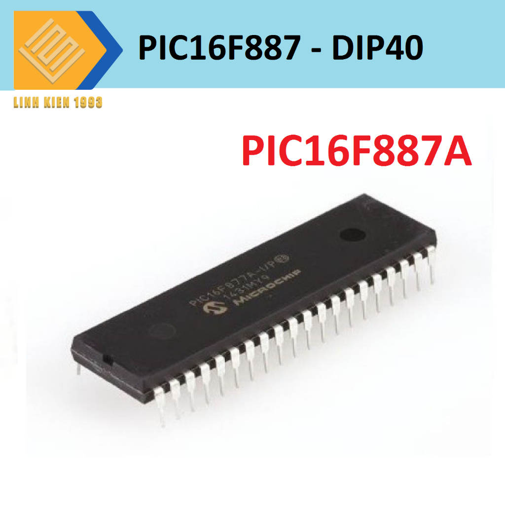 Vi điều khiển Pic16f887 dip 40 chân cắm 40 pin Microcontroller | Shopee Việt Nam