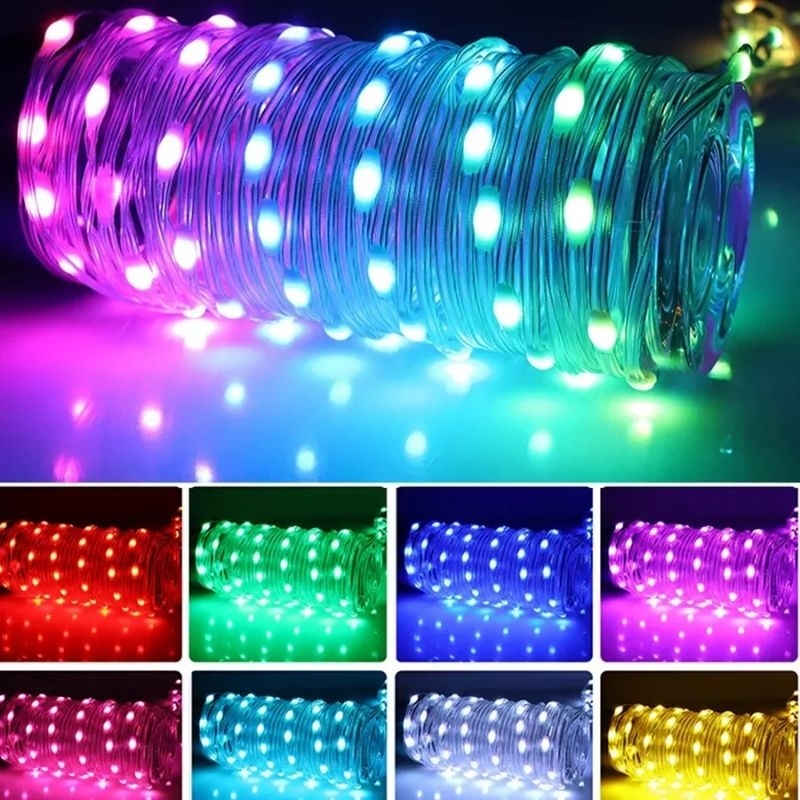 Đèn dây led RGB 16 triệu màu 10M điều khiển bằng điện thoại và Remote ...