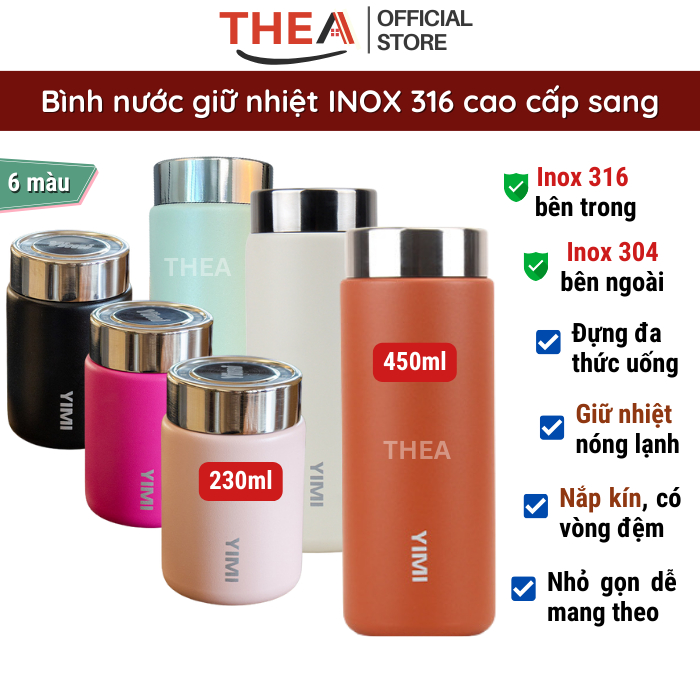 Bình nước giữ nhiệt inox mini cao cấp, cốc giữ nhiệt nóng lạnh coffee ...