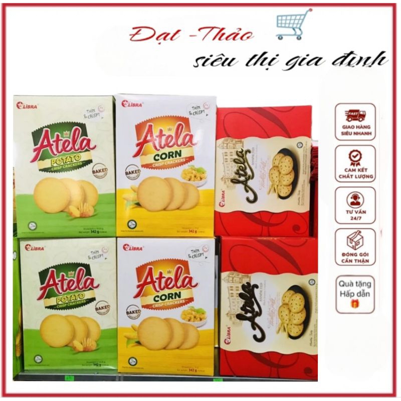 Bánh Quy Cracker Libra Atela(hộp 342g×18gói) | Shopee Việt Nam