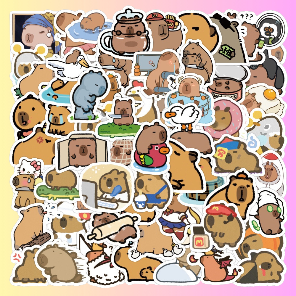 44 - Set 50 Sticker Capybara Dễ Thương | Shopee Việt Nam