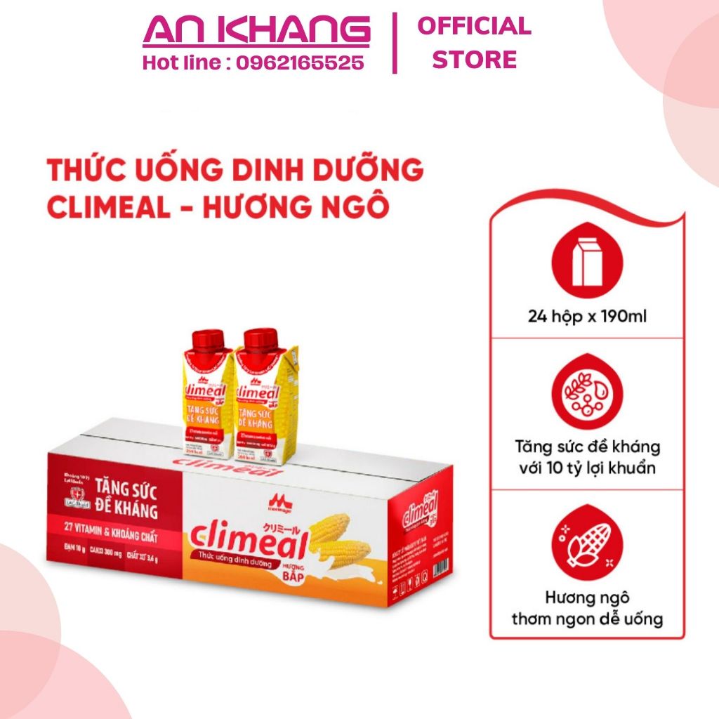 [SHIP HỎA TỐC ] Sữa Climeal - Thức uống dinh dưỡng - Thùng 24 hộp 190ml ...