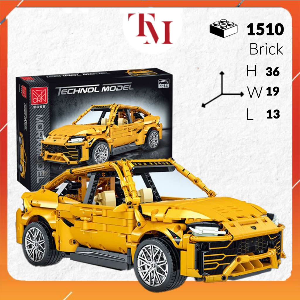 Technic MORK BLOCK LAMBORGHINI Tỉ Lệ 1:14 1510 PCS Mô Hình Lắp ghép lắp ...
