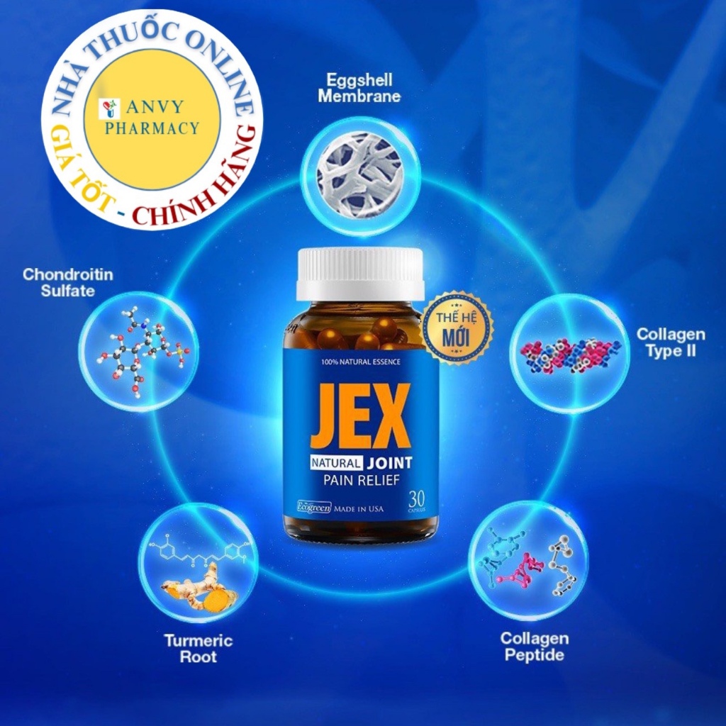 Jex Thế Hệ Mới Hộp 30 Viên bảo vệ xương khớp | Shopee Việt Nam