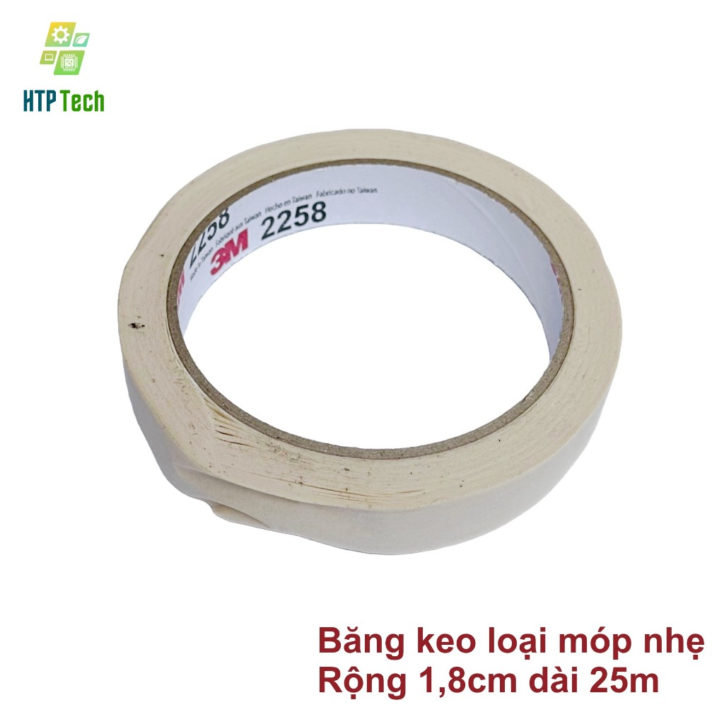 Băng keo giấy 3M khổ 1,8cm dài 25m Masking Tape 3M 2258 (1 cuộn) | Shopee Việt Nam