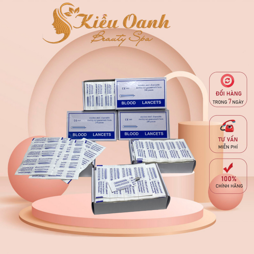 Kim chích mụn Blood Lancets ( hộp 200 cây ) | Shopee Việt Nam