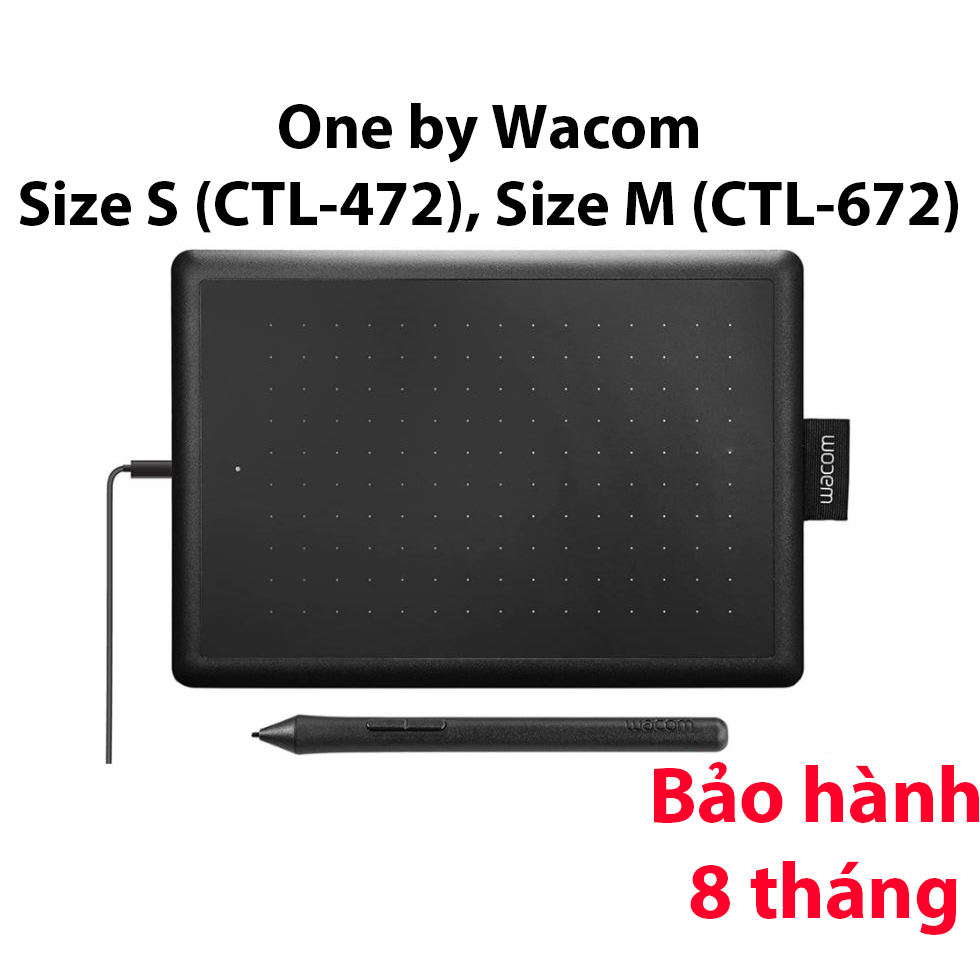 Bảng Vẽ điện Tử One By Wacom S Ctl 472 Size M Ctl 672 Chính Hãng