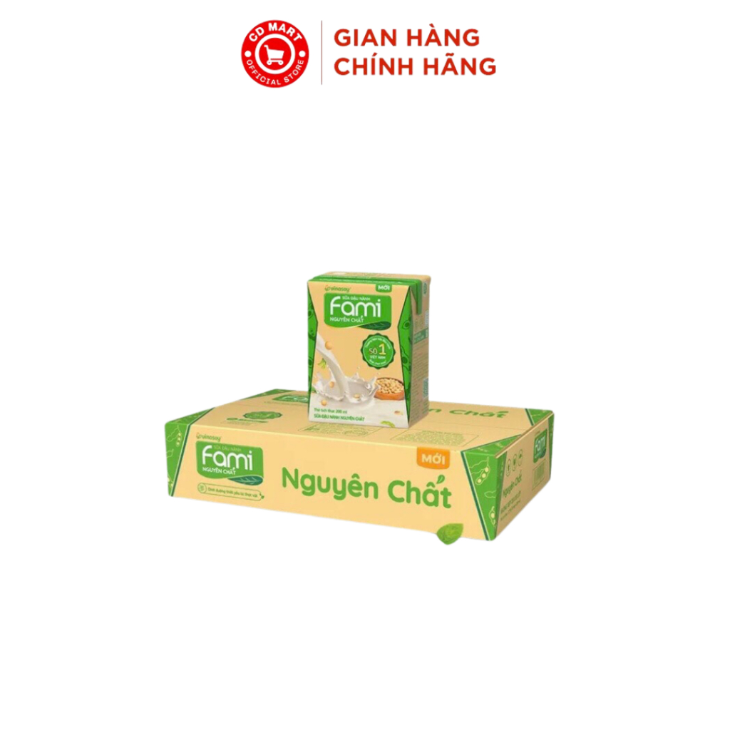Thùng 36 hộp sữa đậu nành Fami Canxi (36 hộp x 200ml) | Shopee Việt Nam