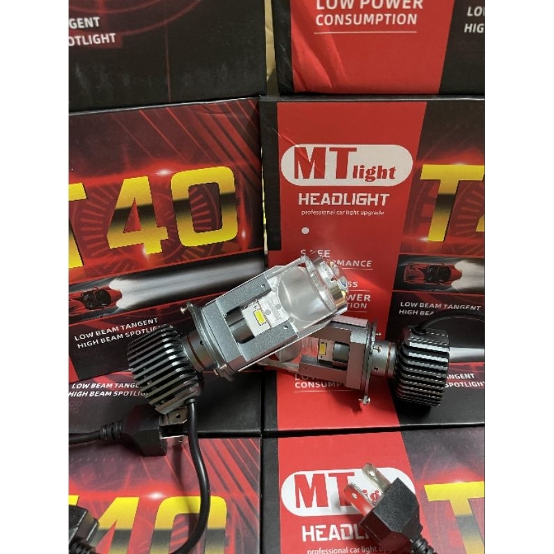 BÓNG ĐÈN PHA LED BI CẦU MINI SIÊU SÁNG T40 CHÂN H4 | Shopee Việt Nam