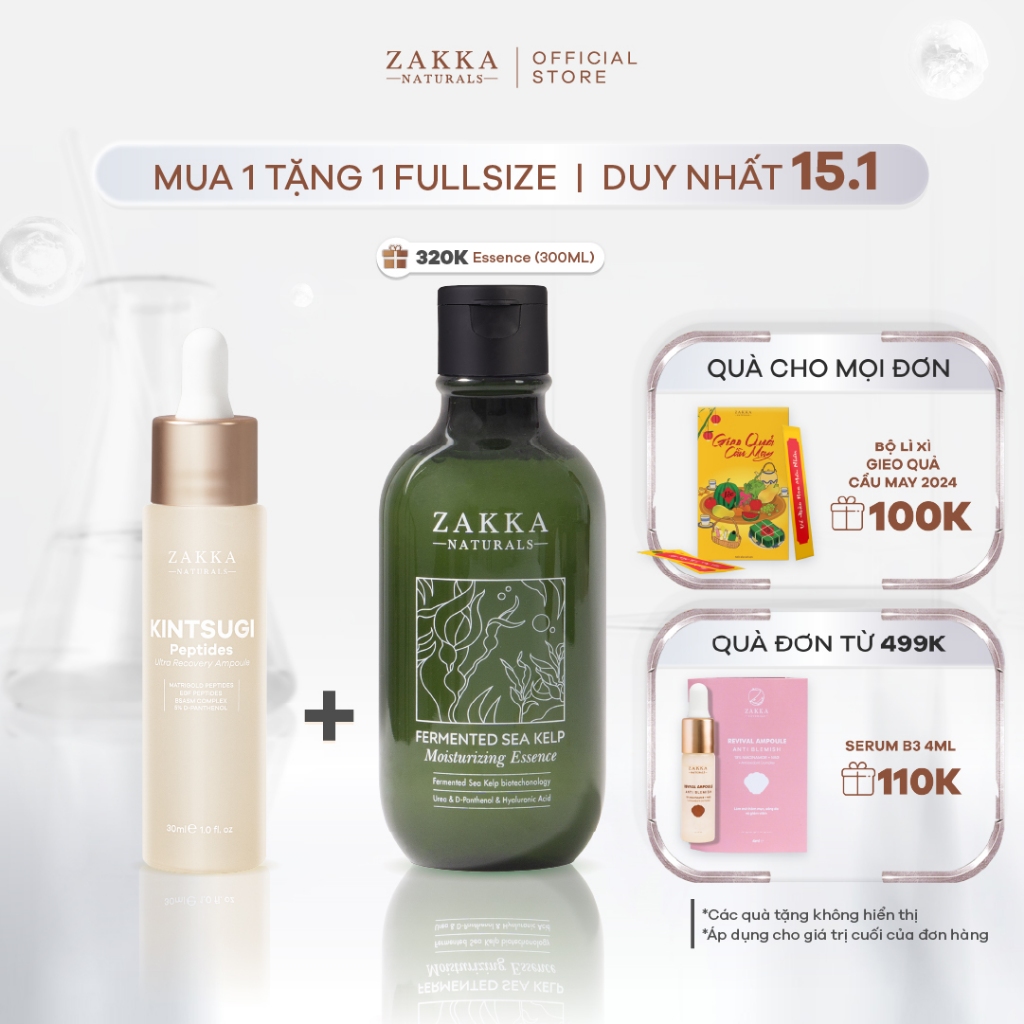 Tinh Chất Phục Hồi Độ Ẩm Chuyên Sâu & Lành Tổn Thương Zakka Naturals Kintsugi Peptides Ultra ...