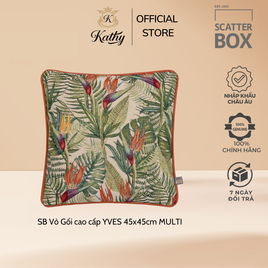 [Scatter Box] Vỏ gối cao cấp nhập khẩu Ireland Anh Quốc Isla màu xanh ...