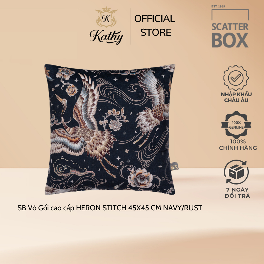 [Scatter Box] Vỏ gối cao cấp nhập khẩu Ireland Anh Quốc Heron Stitch ...