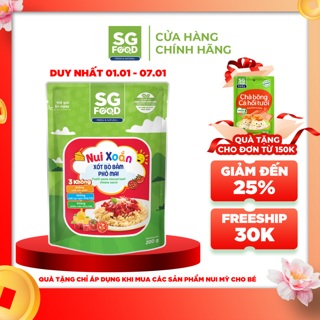 Nui xoắn xốt bò bằm phô mai Sài Gòn Food 200g | Shopee Việt Nam