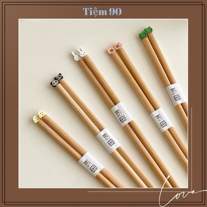 Đũa Tre Cao Cấp Dài 24cm Gắn Hình Dễ Thương Phong Cách Nhật Bản 90 ...