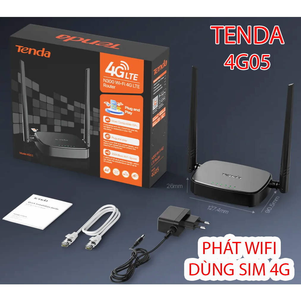 Router Wi-Fi dùng Sim 4G LTE chuẩn N300 Tenda 4G05 | Shopee Việt Nam