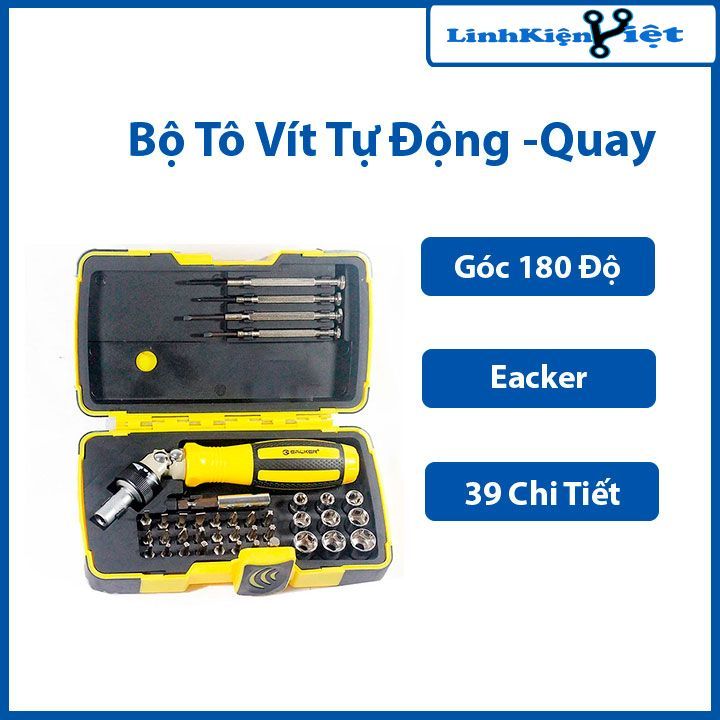 Bộ tô vít tự động -quay góc 180 độ Eacker 39 chi tiết | Shopee Việt Nam