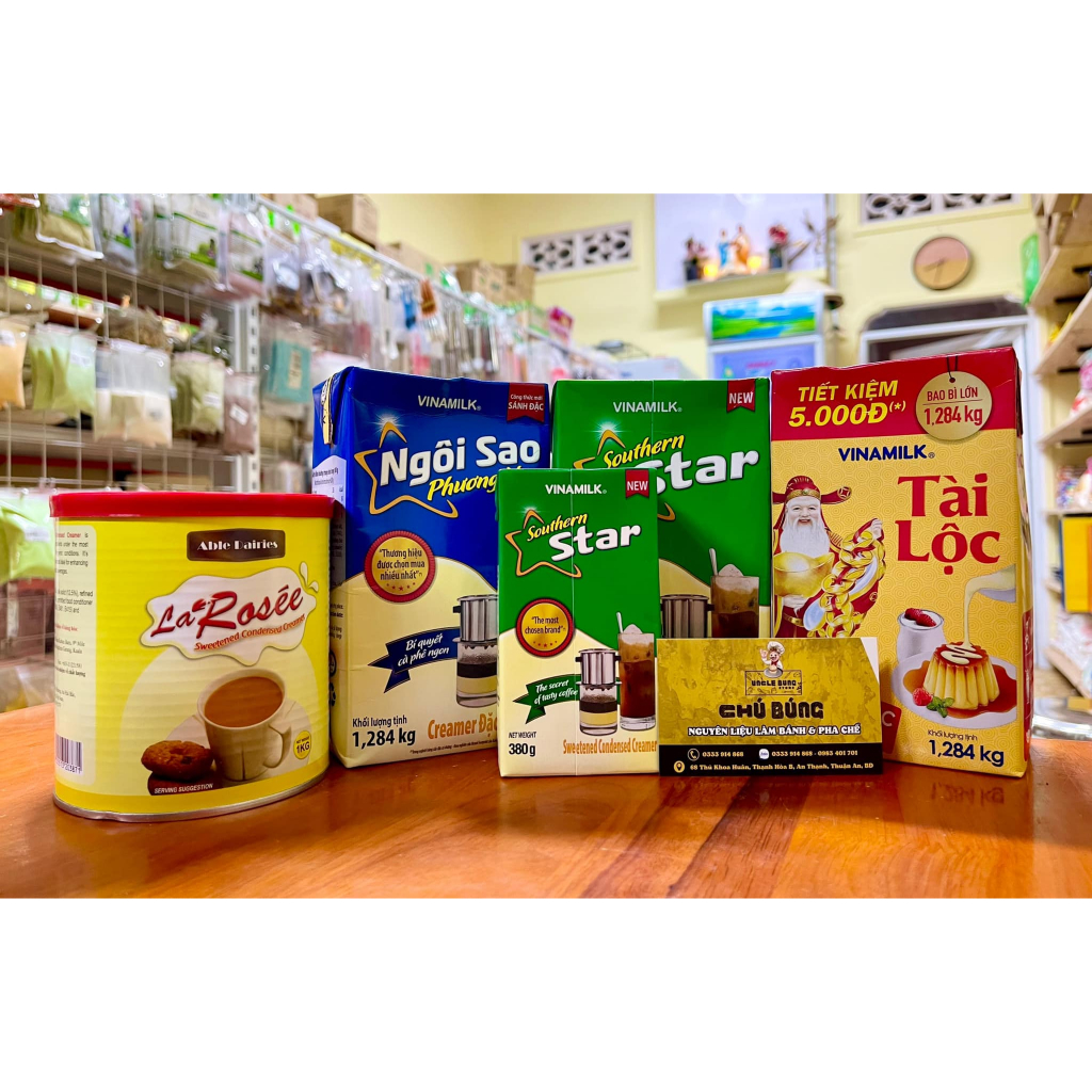 Sữa đặc LaRosee / Ngôi sao Phương Nam / Tài Lộc | Shopee Việt Nam