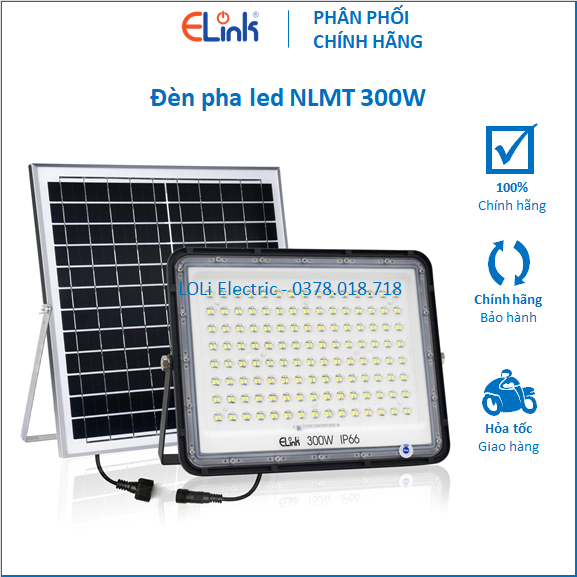 Đèn led pha năng lượng mặt trời NLMT Solar 300W IP66 ELINK EDPS3 EDPS3-30060 - LOLi ELECTRIC ...