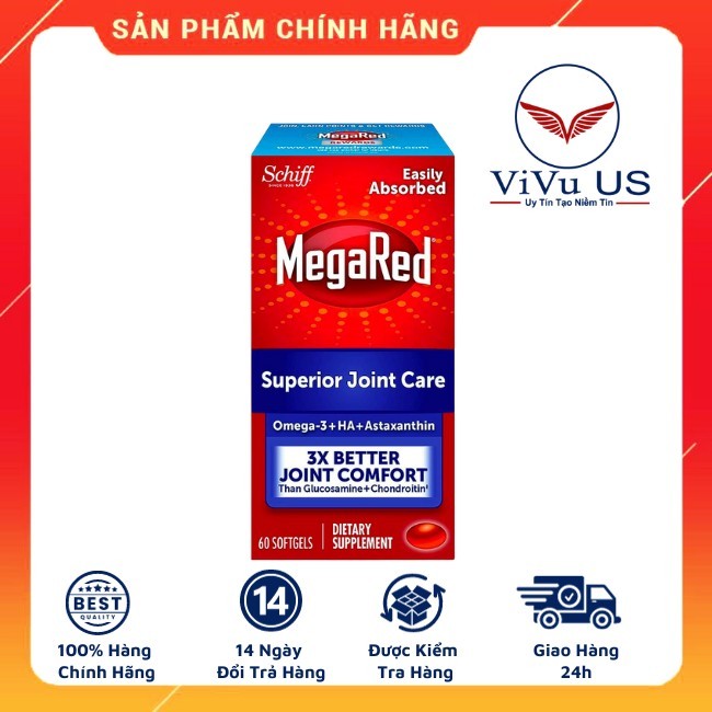 Viên uống bổ khớp xương Schiff MegaRed Joint Care 60 viên (HSD 1/2026 ...