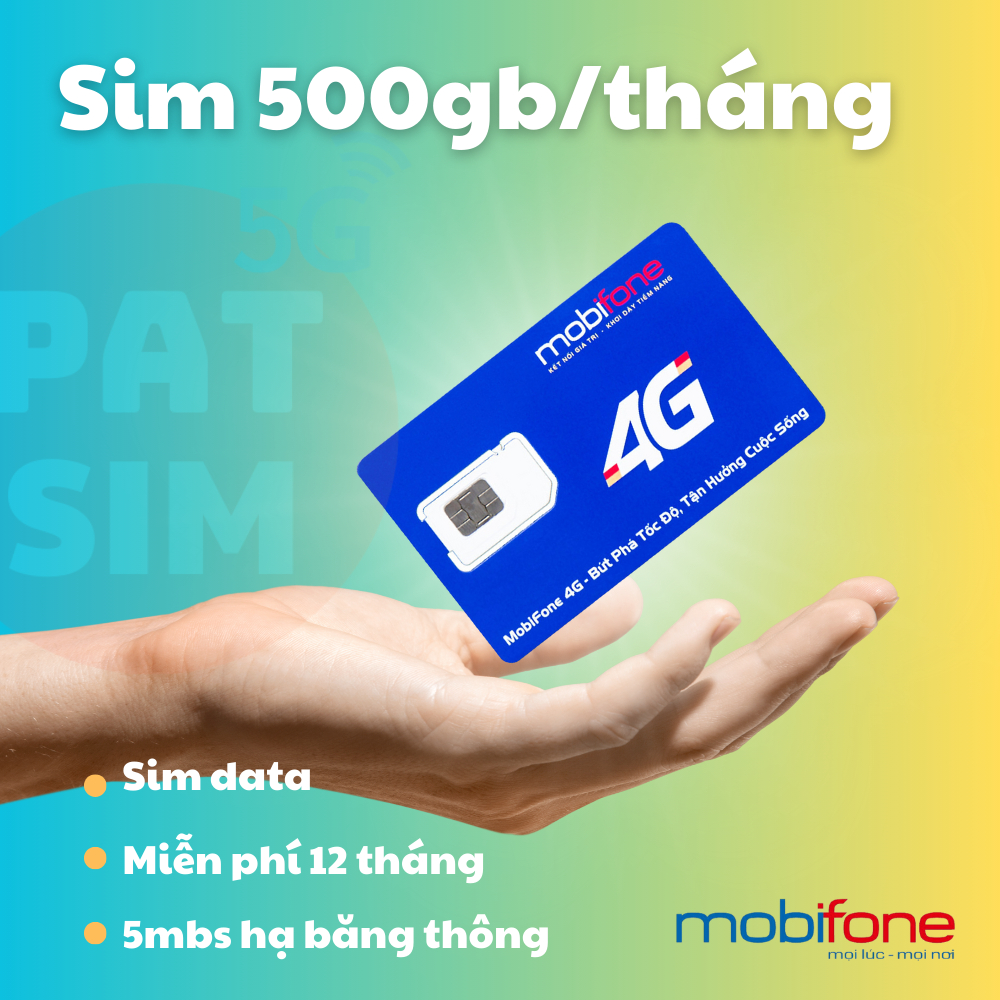 SIM 4G MOBIFONE 12MTD150 - MDT250A Miễn Phí 500Gb - PAT SIM 5G | Shopee ...