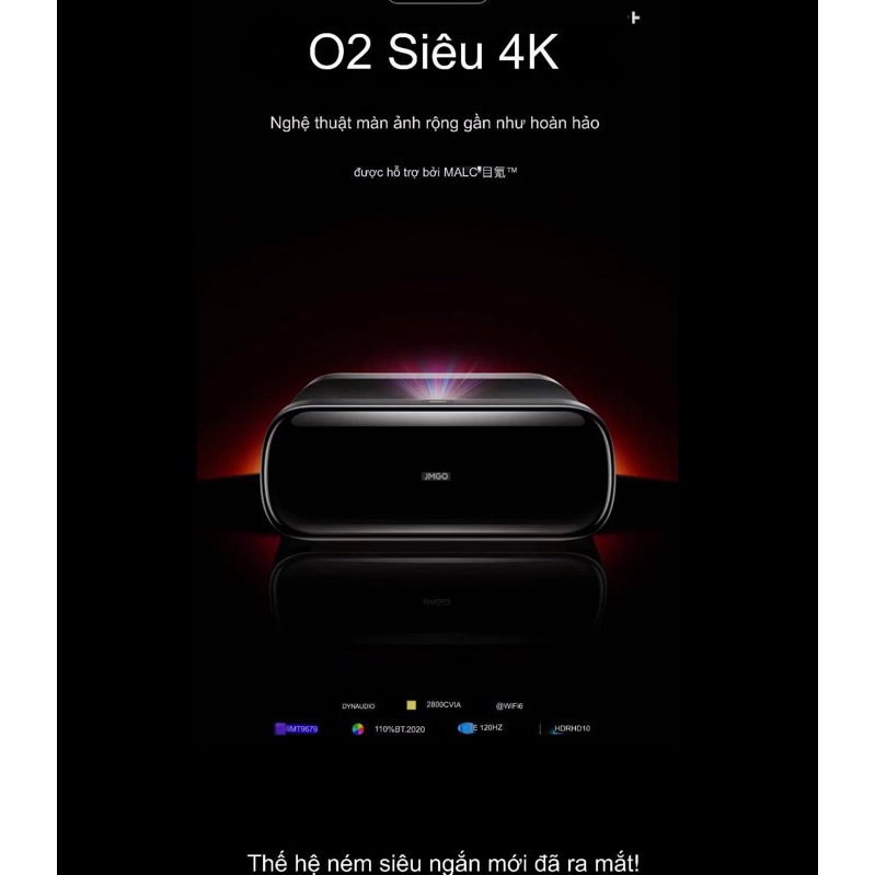 Máy chiếu siêu gần Jmgo O2 Ultra 4K 4300Ansi Bh 24 Tháng | Shopee Việt Nam