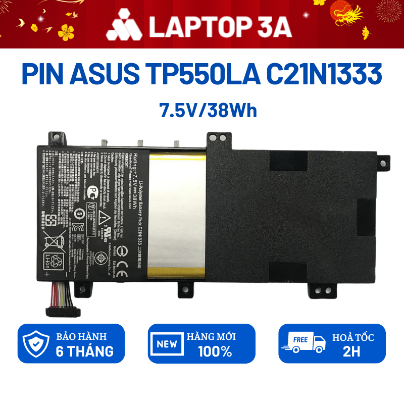 Pin laptop Asus Transformer Book TP550 TP550LA TP550LD R554 X454 R554L ...