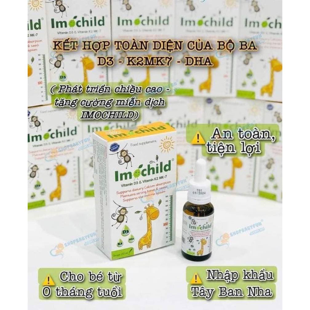 Vitamin D3 K2 MK7 Có DHA Imochild 20ML | Shopee Việt Nam