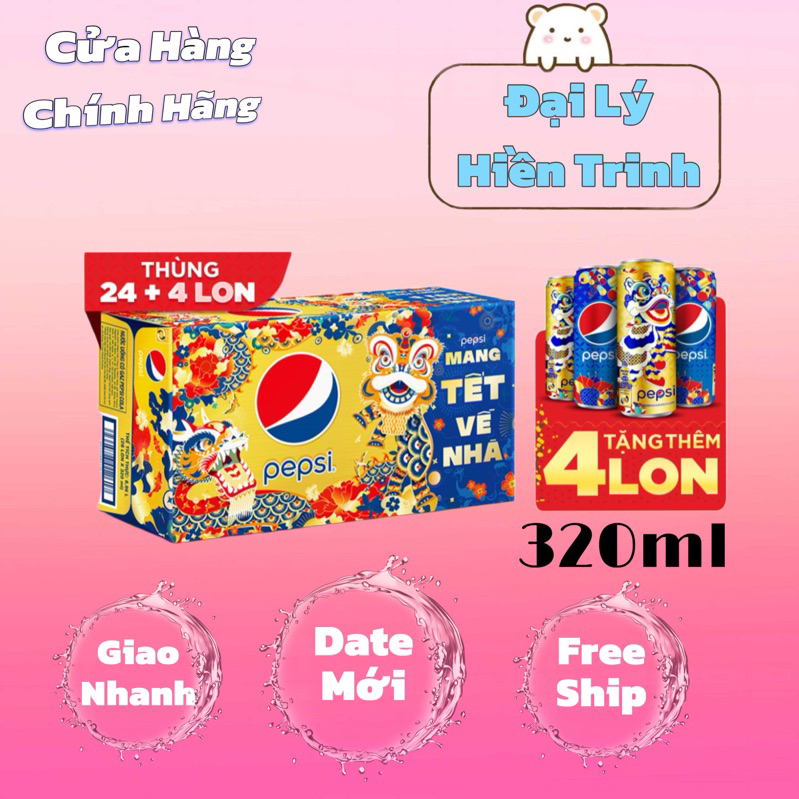 Thùng 28 Lon Pepsi Tết 320ml Nước Ngọt | Shopee Việt Nam