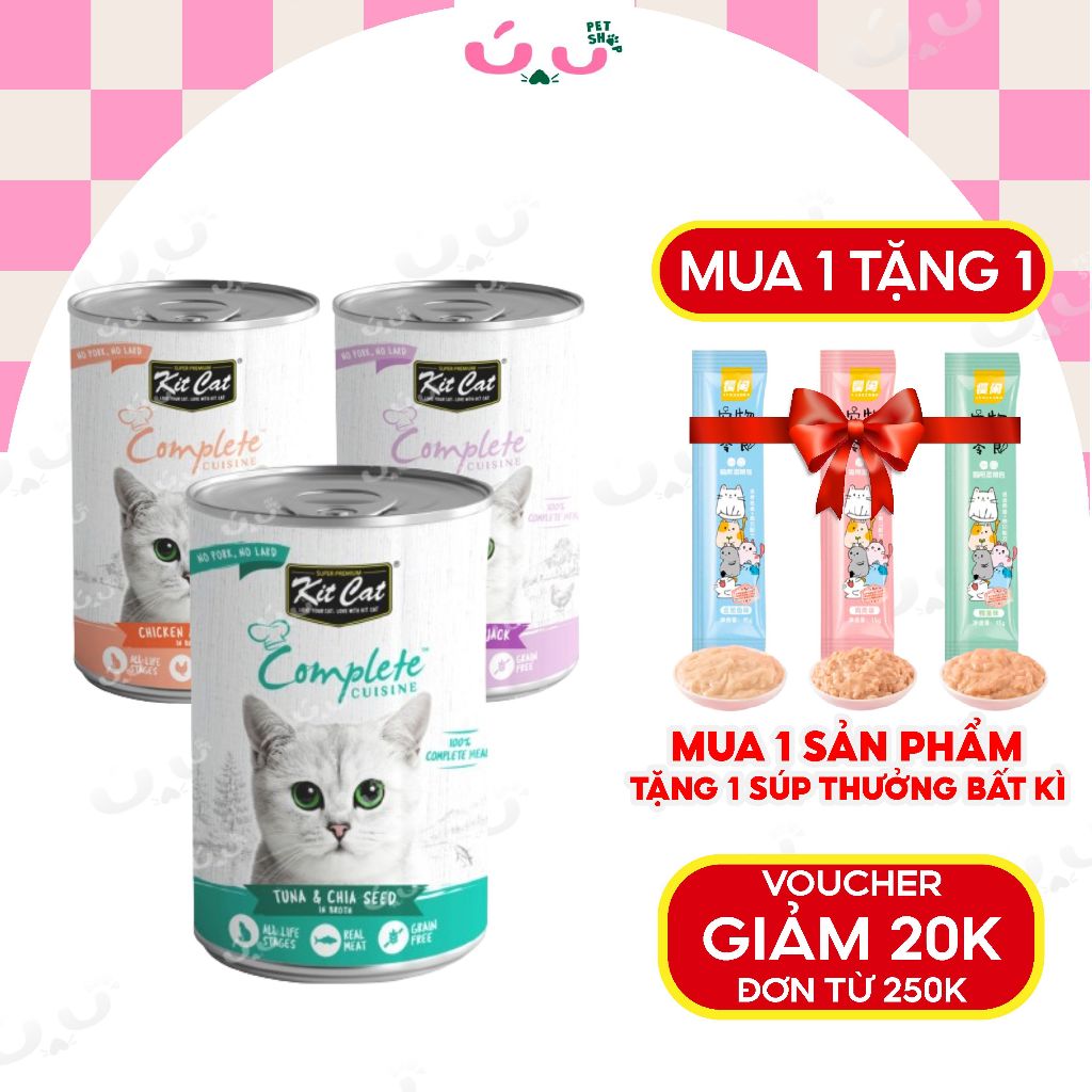 10 lon Pate KITCAT COMPLETE CUISINE cho mèo - Lon 150G - Ú Nu Pet Shop ...