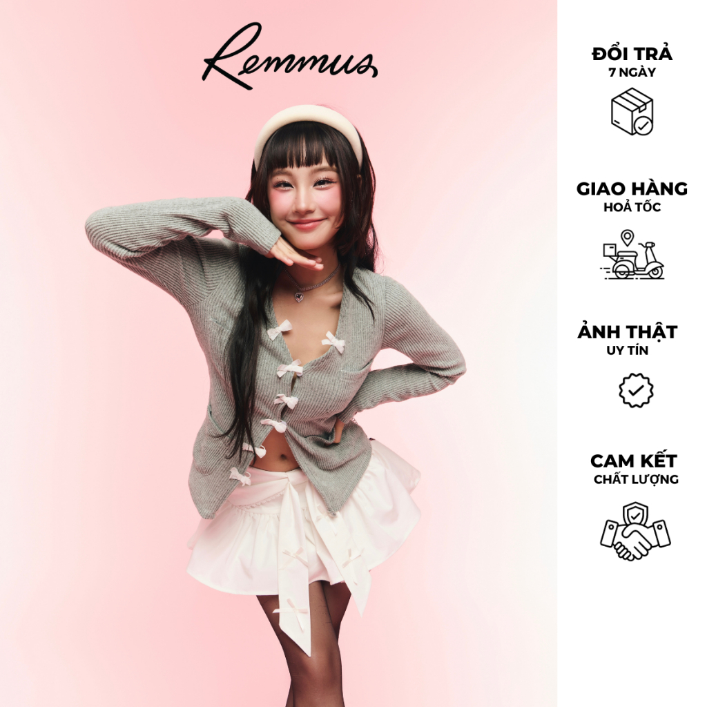 Dasom Top - Áo len phối nơ Remmus cho nữ | Shopee Việt Nam