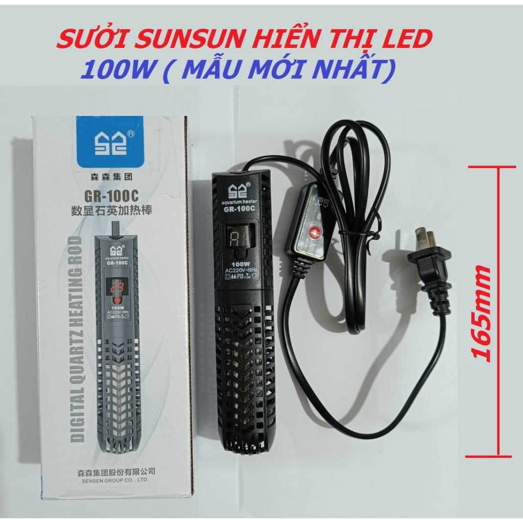 Sưởi Sunsun cao cấp (Tự ngắt khi cạn)- Hiển thị led có vỏ bọc chống ...