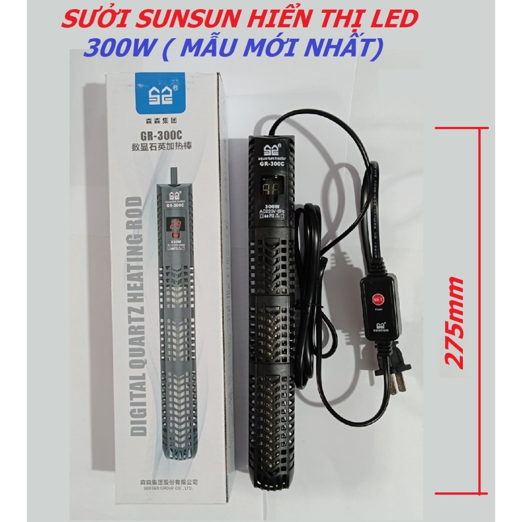 Sưởi Sunsun cao cấp (Tự ngắt khi cạn)- Hiển thị led có vỏ bọc chống ...