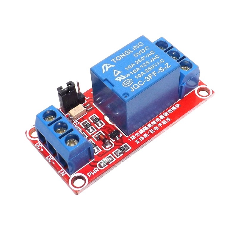 Module relay 1 kênh 5V, 12V 10A có Optocoupler cách ly High/Low ...