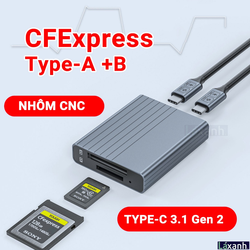 CFExpress Type-A và Type-B | Đầu đọc thẻ nhớ CF Express Type A B USB 3. ...