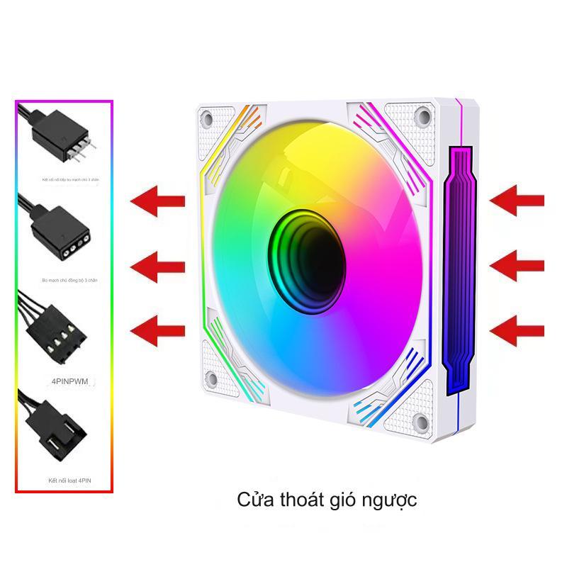 Quạt tản nhiệt, Fan Led ARGB RGB vô cực - Phiên bản gió thổi xuôi và ...