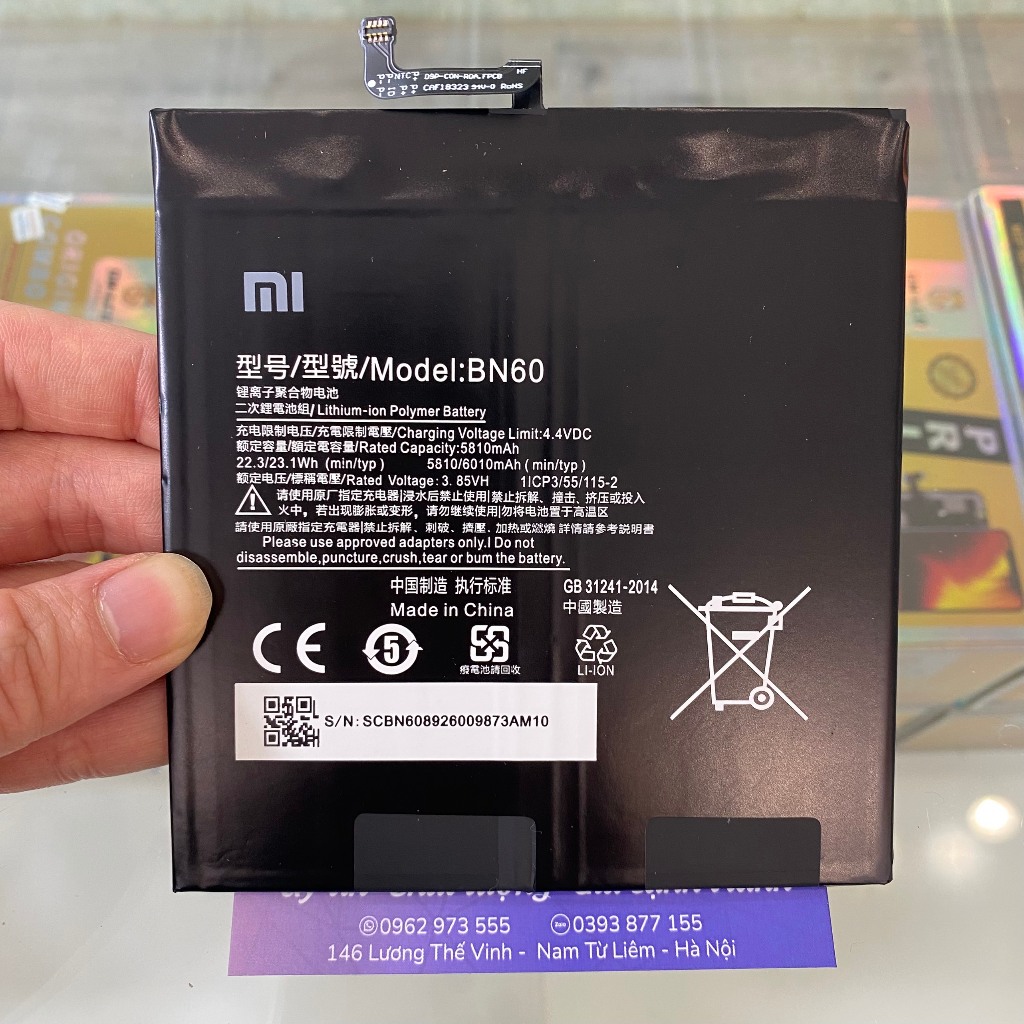 Pin Xiaomi Mi Pad 4 (BN60) 6000mAh - loại 1 | Shopee Việt Nam
