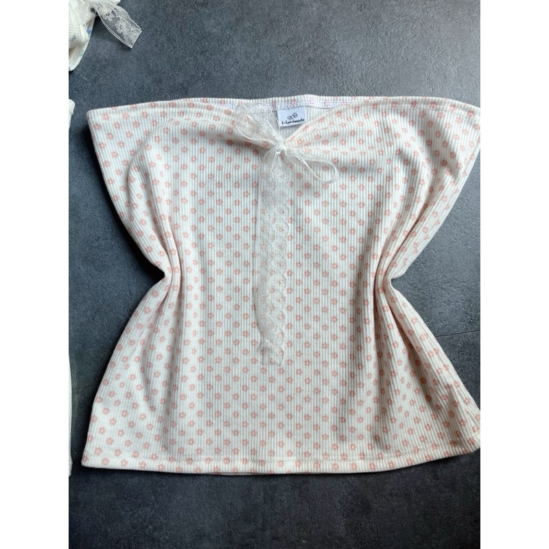 Áo quây áo tube top vải hàn họa tiết hoa nhí | Shopee Việt Nam