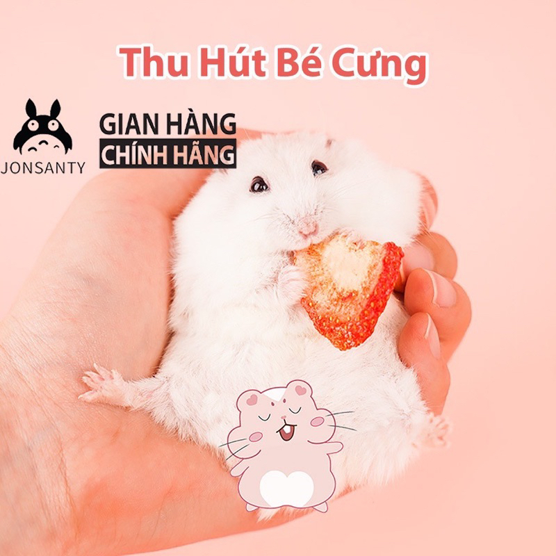 Dâu sấy lạnh cho hamster, sóc, thỏ, bọ ú, chuột lang, chinchilla ...