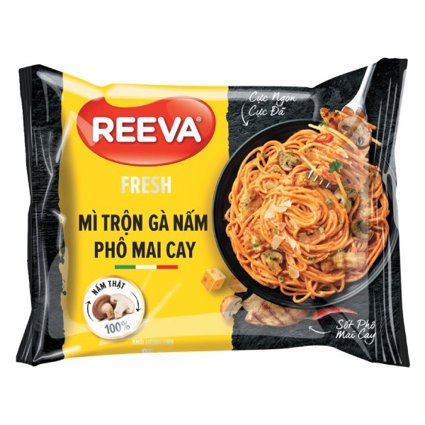 Mì Reeva Fresh Trộn Gà Nấm Phô Mai Cay Gói 85G | Shopee Việt Nam