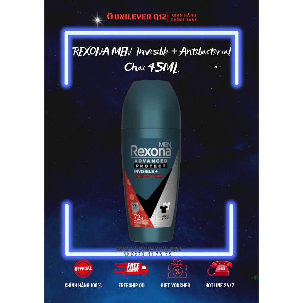Lăn khử mùi Rexona Men cho Nam khô thoáng 72h (Mẫu mới) - Chai 45ml | Shopee Việt Nam