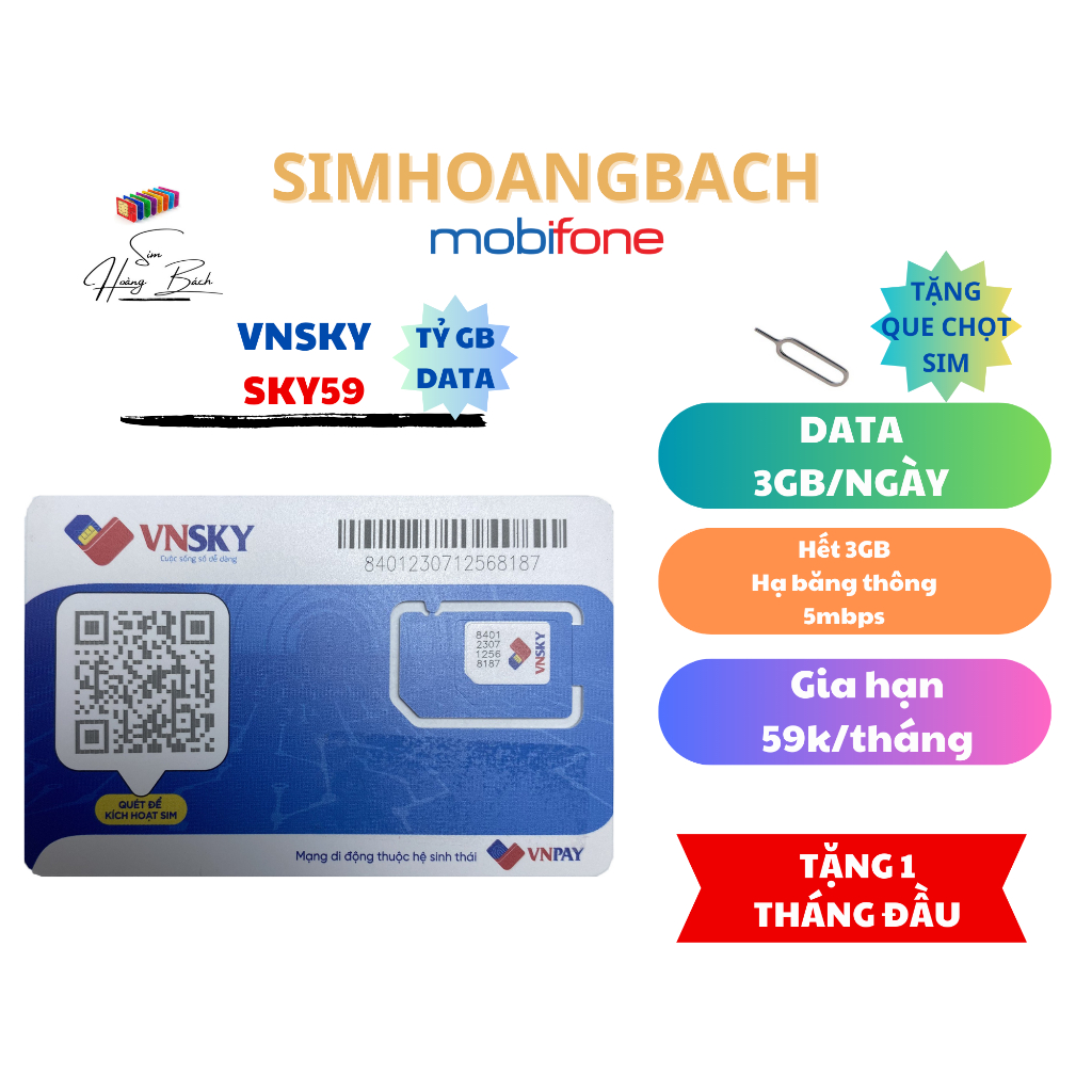 SIM 4G MOBI TỶ GB SKY59/SKY69A/SK77 - MIỄN PHÍ THÁNG ĐẦU + TẶNG QUE ...