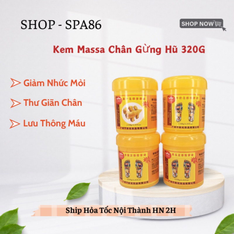 Kem massa chân gừng , massa body , massa bàn chân giữ ấm cơ thể - hũ ...