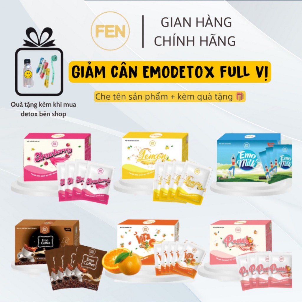 [CHE TÊN + QUÀ KÈM ] DETOX EMO MILK GIẢM CÂN CHÍNH HÃNG 100%/ giam mo ...