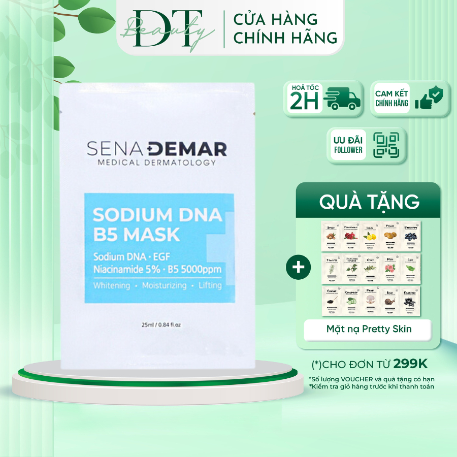 Mặt Nạ Phục Hồi Tế Bào Gốc SenaDemar Sodium DNA B5 Mask 25ml | Shopee ...